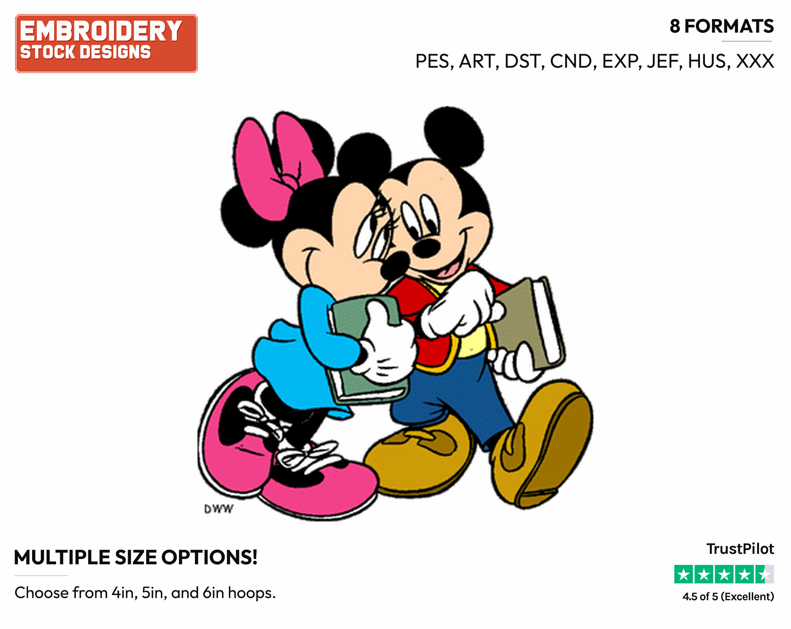 Mickey, Minnie Mouse - Disney Characters - Back to School - Holiday ...