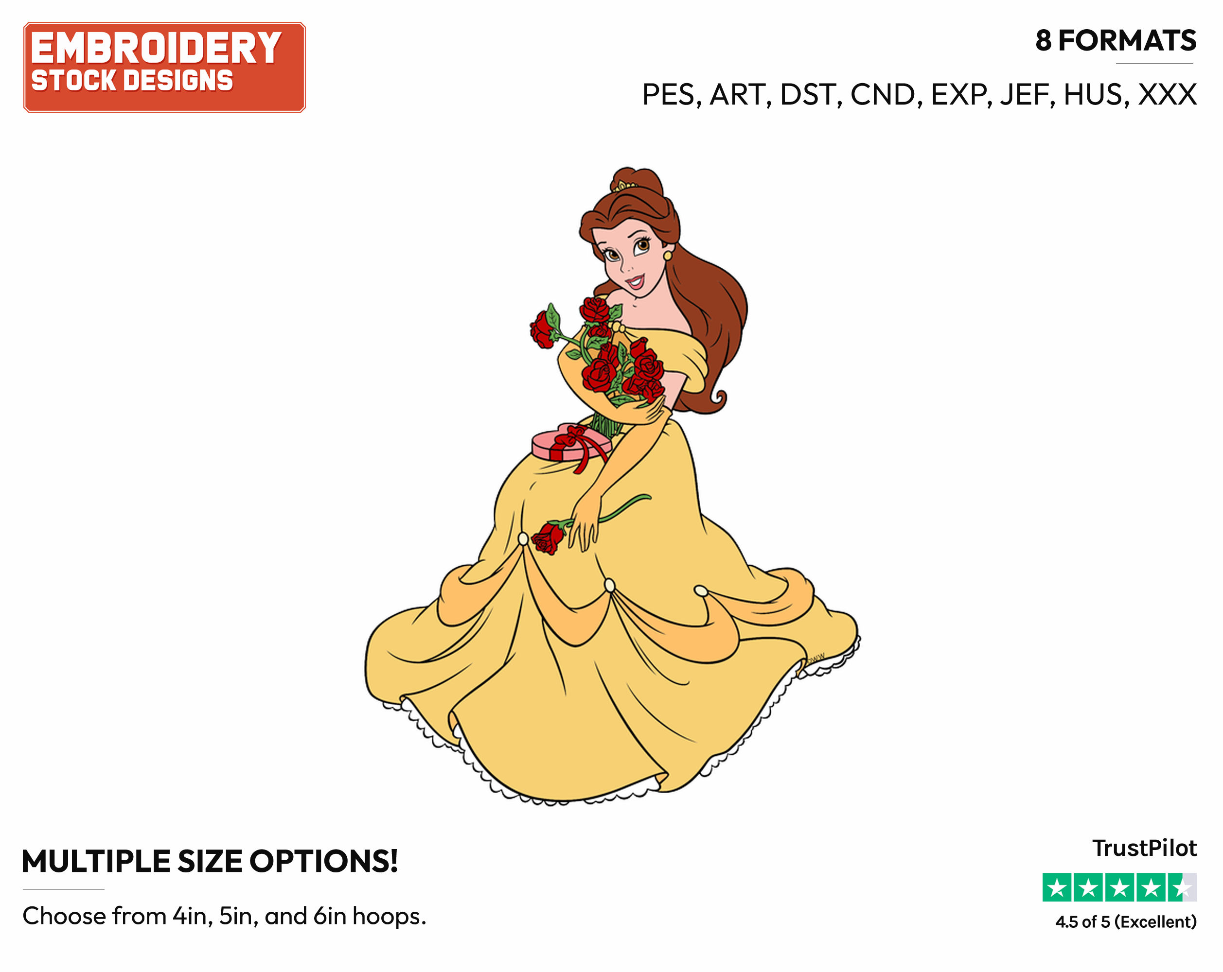 Belle, Roses - Disney Characters - Valentine's Day - Holiday Inspired ...