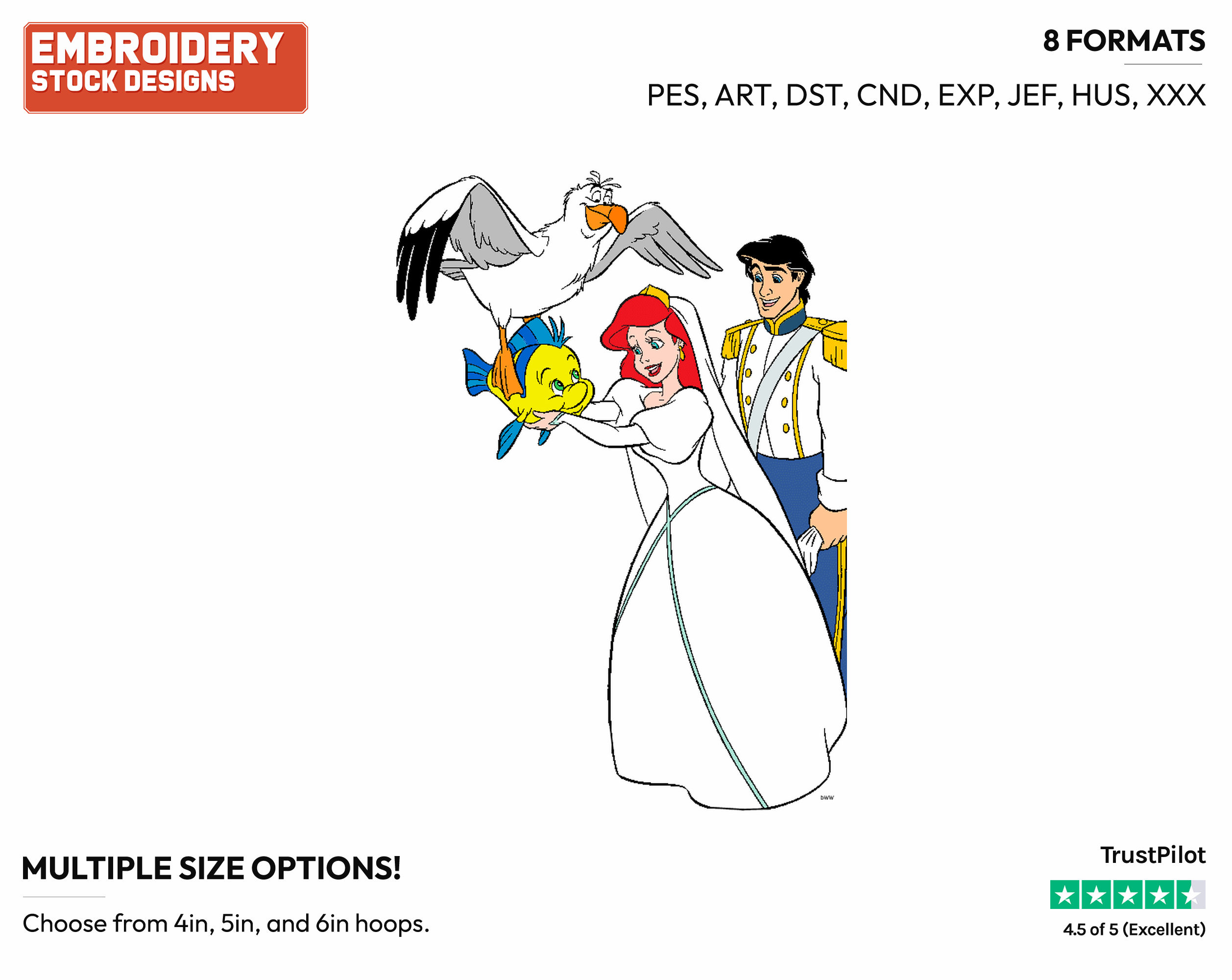 Ariel, Eric, Scuttle, Flounder - Disney Characters - Weddings - Holiday ...