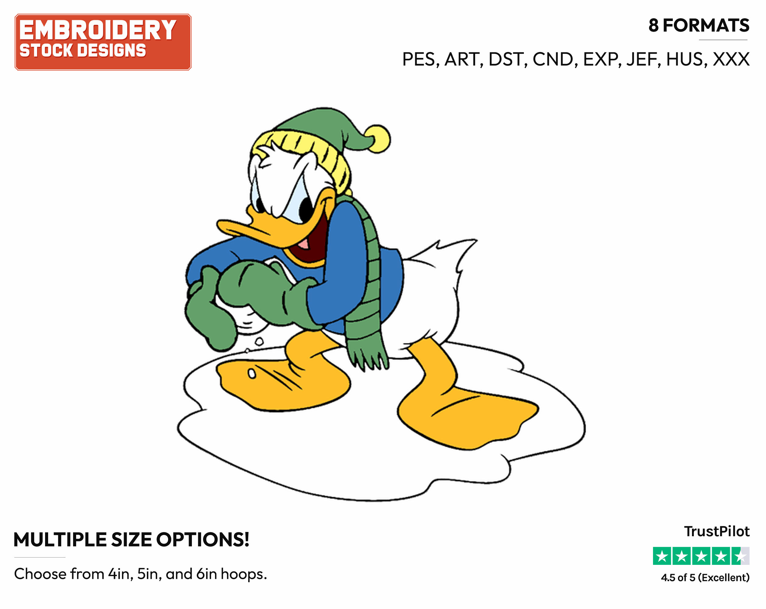 Donald Duck Making A Snowball - Disney Characters - Wintertime ...