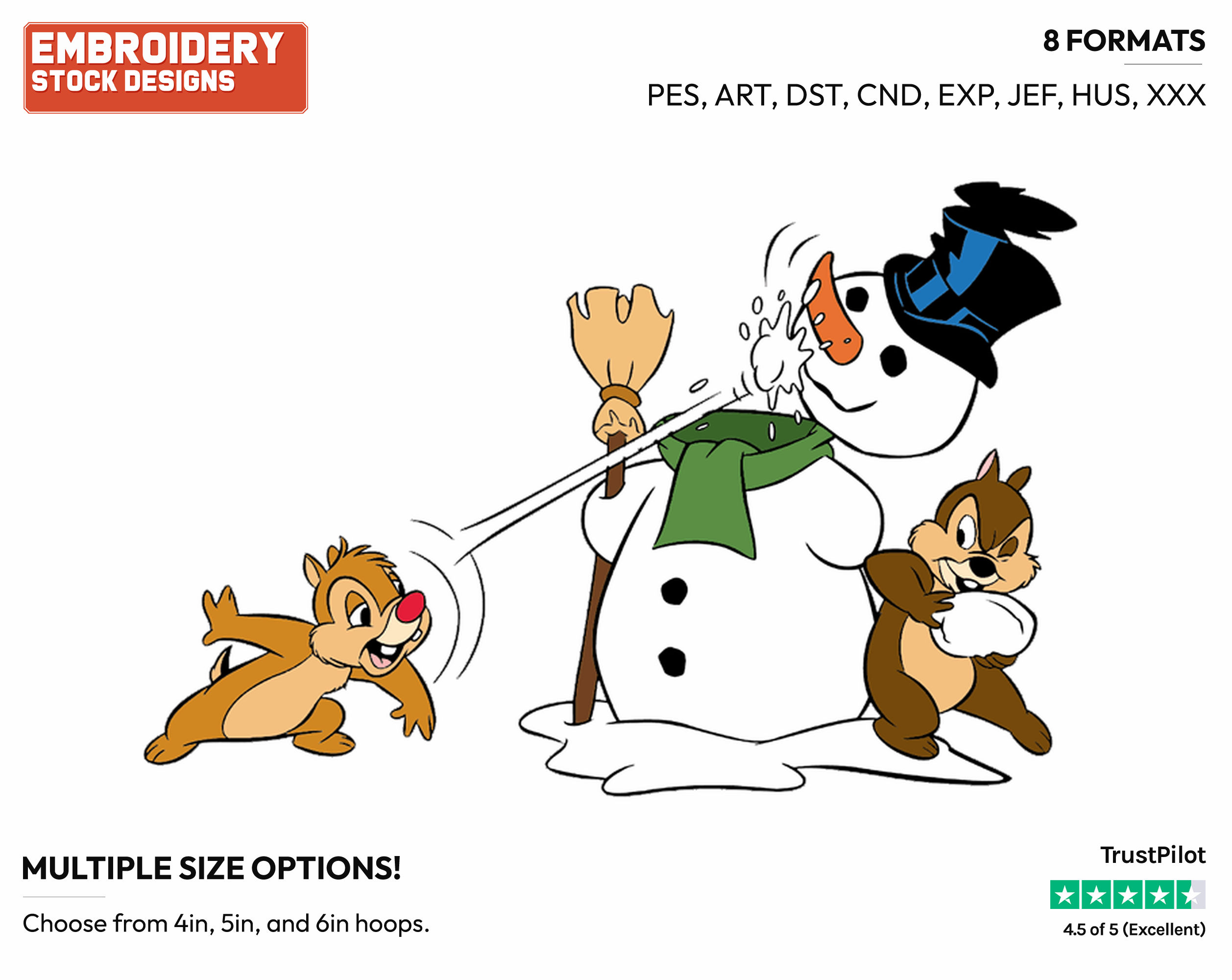 Chip, Dale Snowball Fight - Disney Characters - Wintertime - Holiday ...
