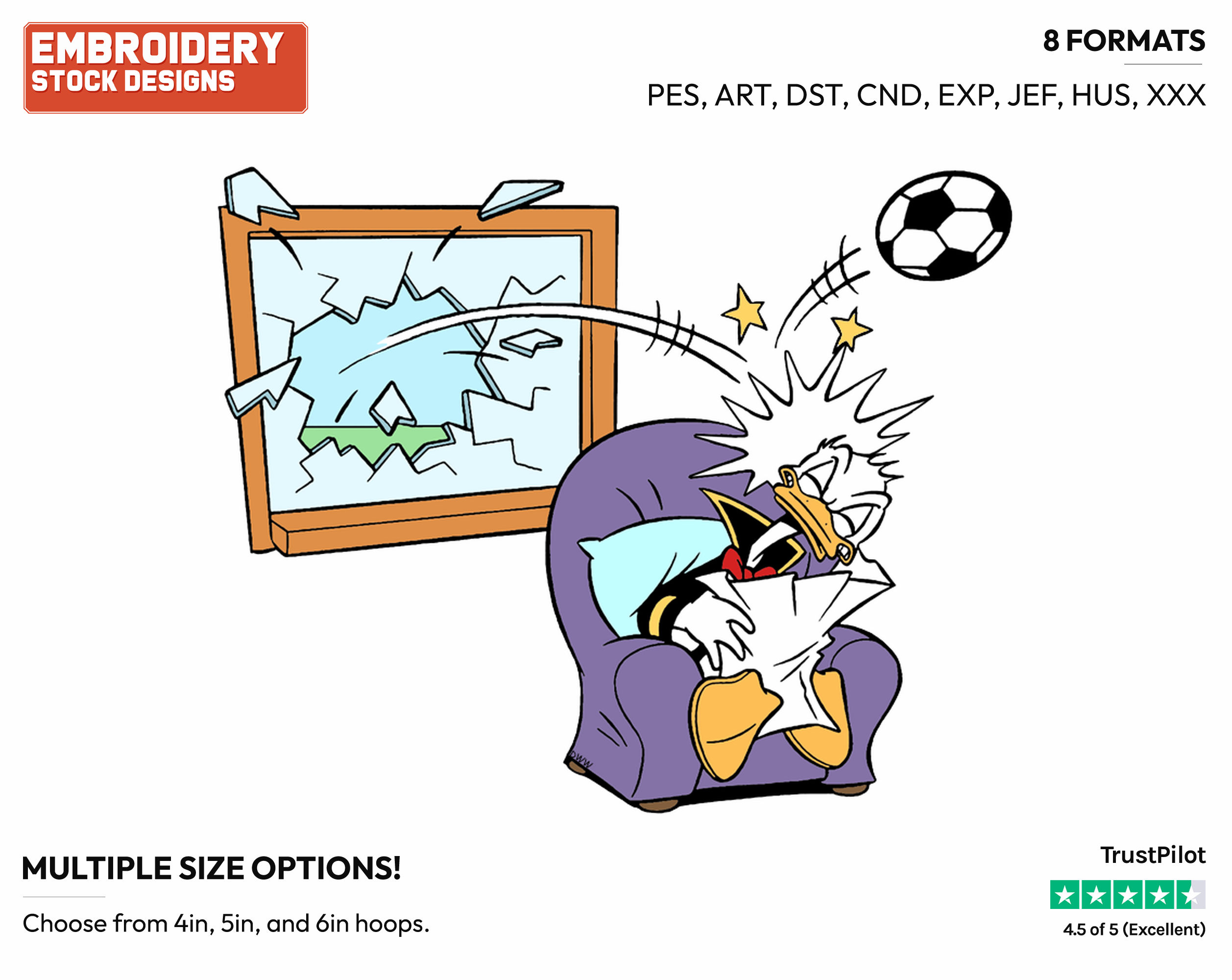 Donald Struck With Soccer Ball Through Broken Window - Disney's Donald ...