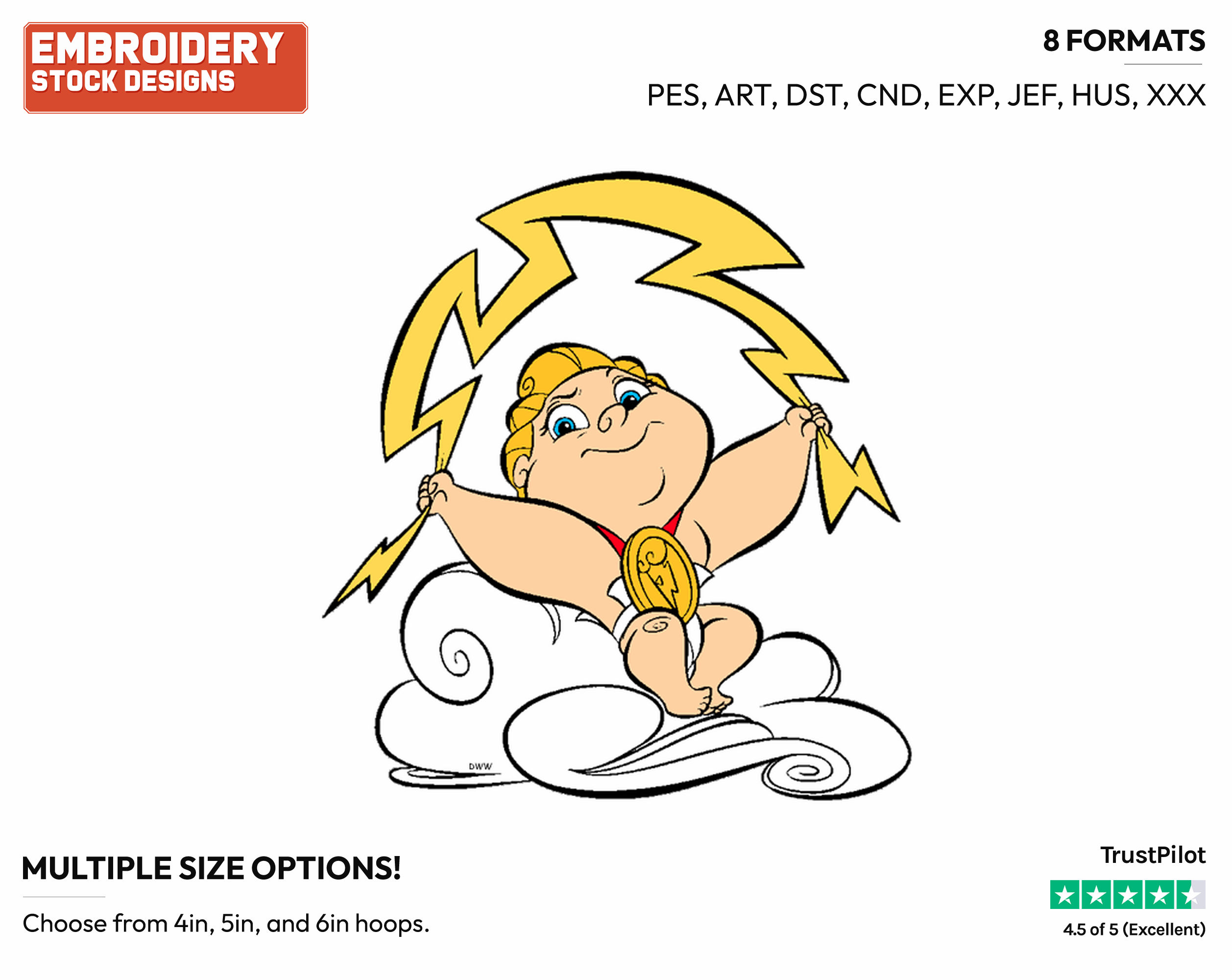 Baby Hercules Holding A Lightning Bolt - Disney's Hercules - Embroidery ...