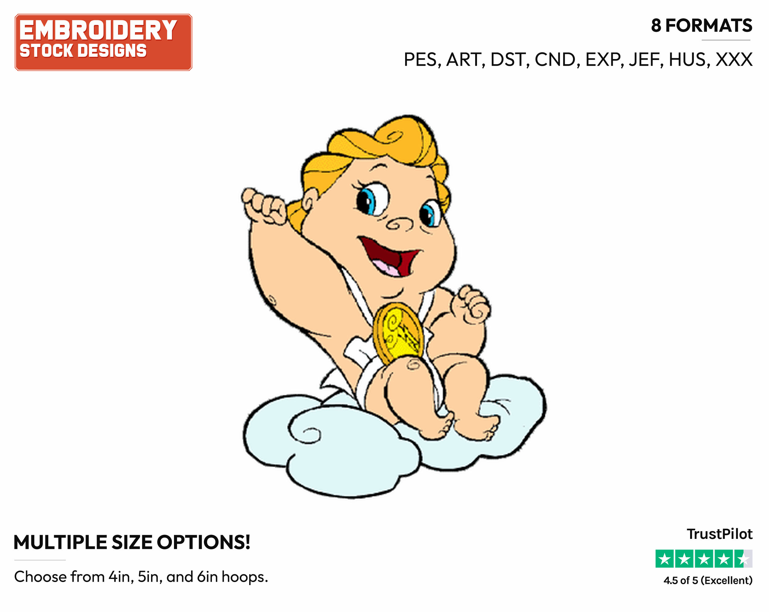 Baby Hercules - Disney's Hercules - Embroidery Design in 3 sizes & 8 ...