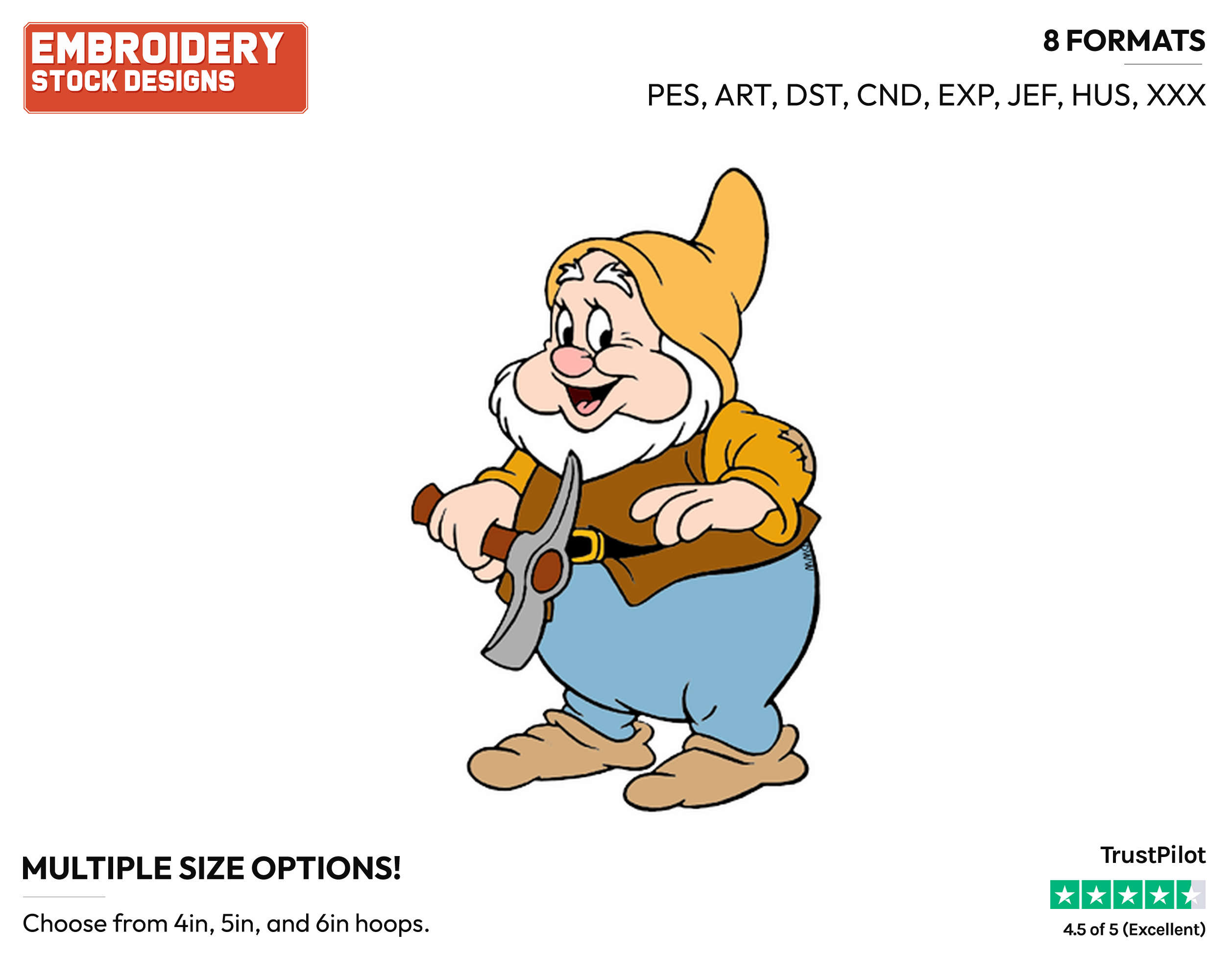 Happy Holding Pick Axe - Disney's Snow White and the Seven Dwarfs ...