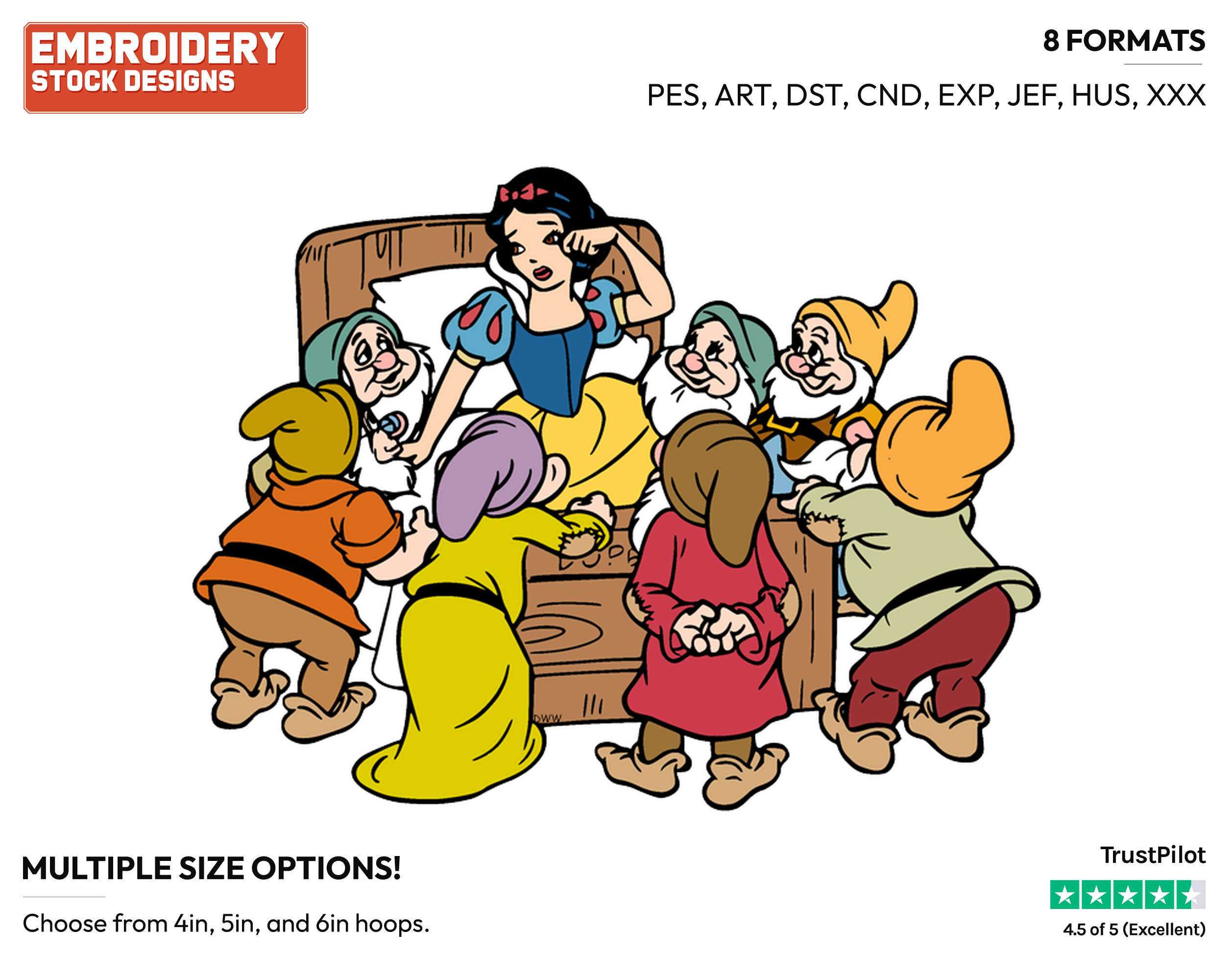 Snow White Crying In Bed With The Dwarfs Around Her - Disney's Snow ...