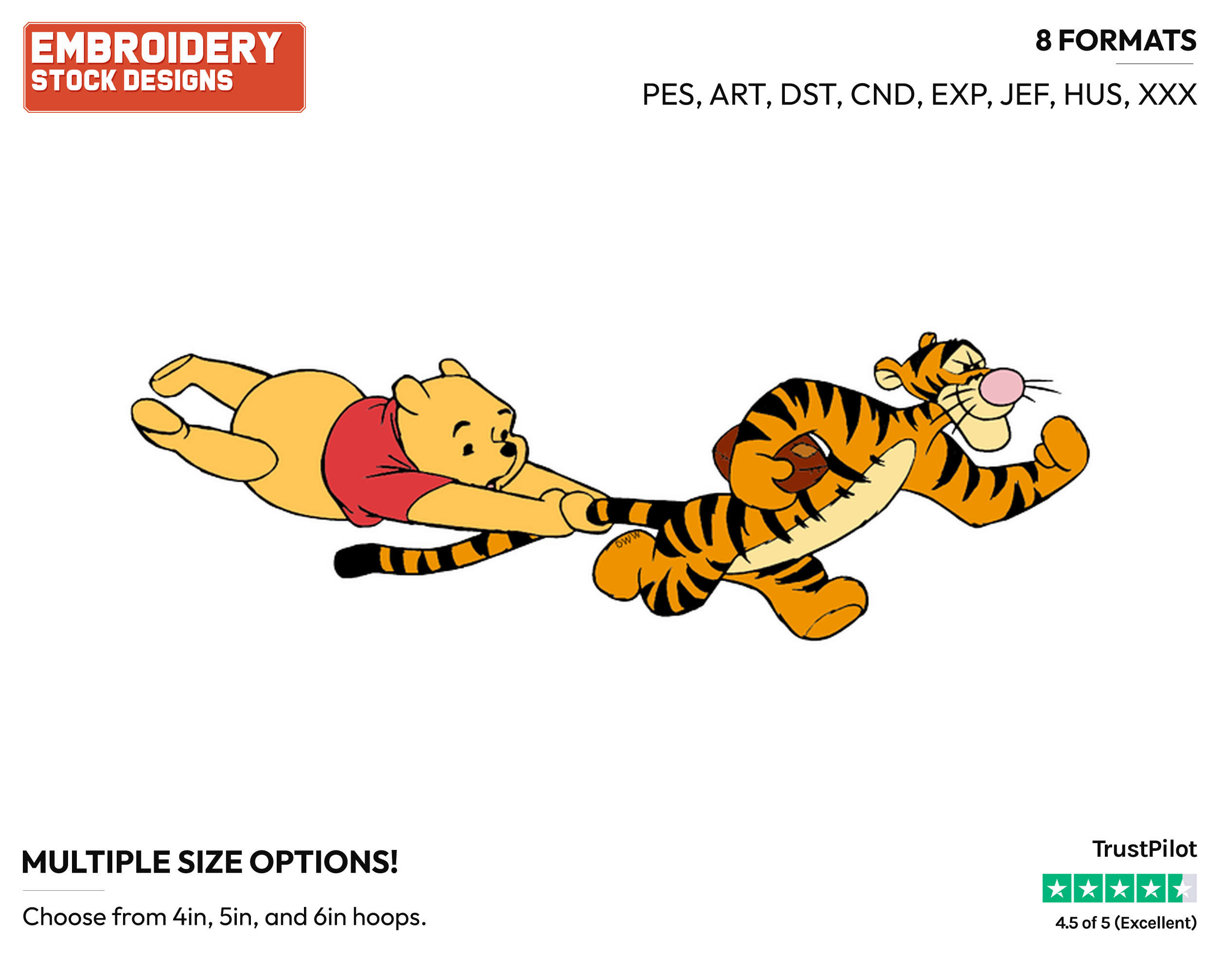 Winnie The Pooh, Tigger Running With The Football - Football - Sports ...