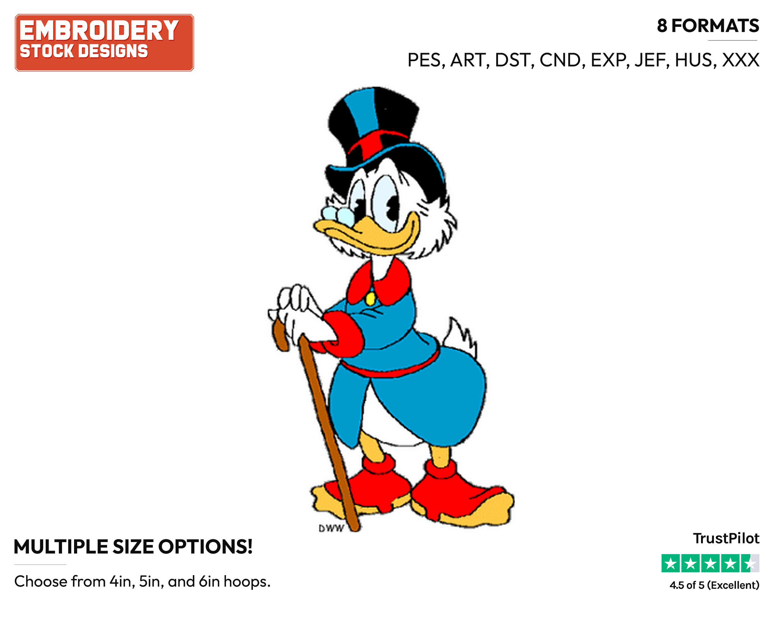 Scrooge - Ducktales - Classic - TV Shows - Disney Embroidery Design in ...