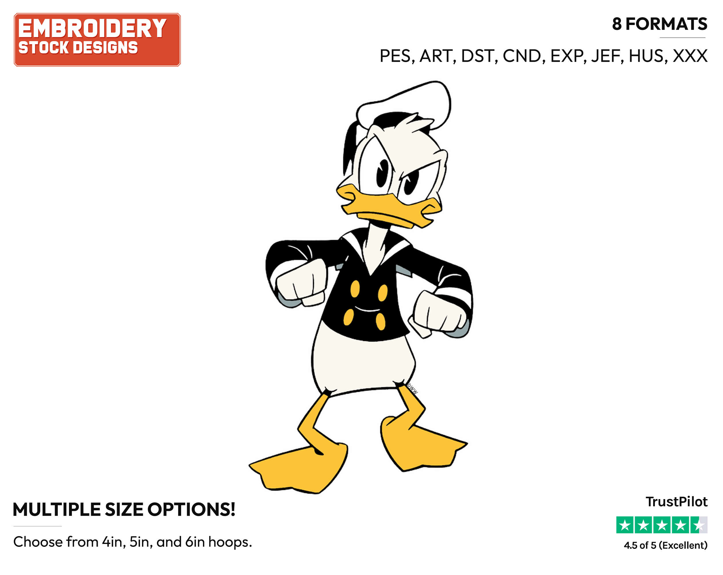 Donald Duck - Ducktales - Modern - TV Shows - Disney Embroidery Design ...
