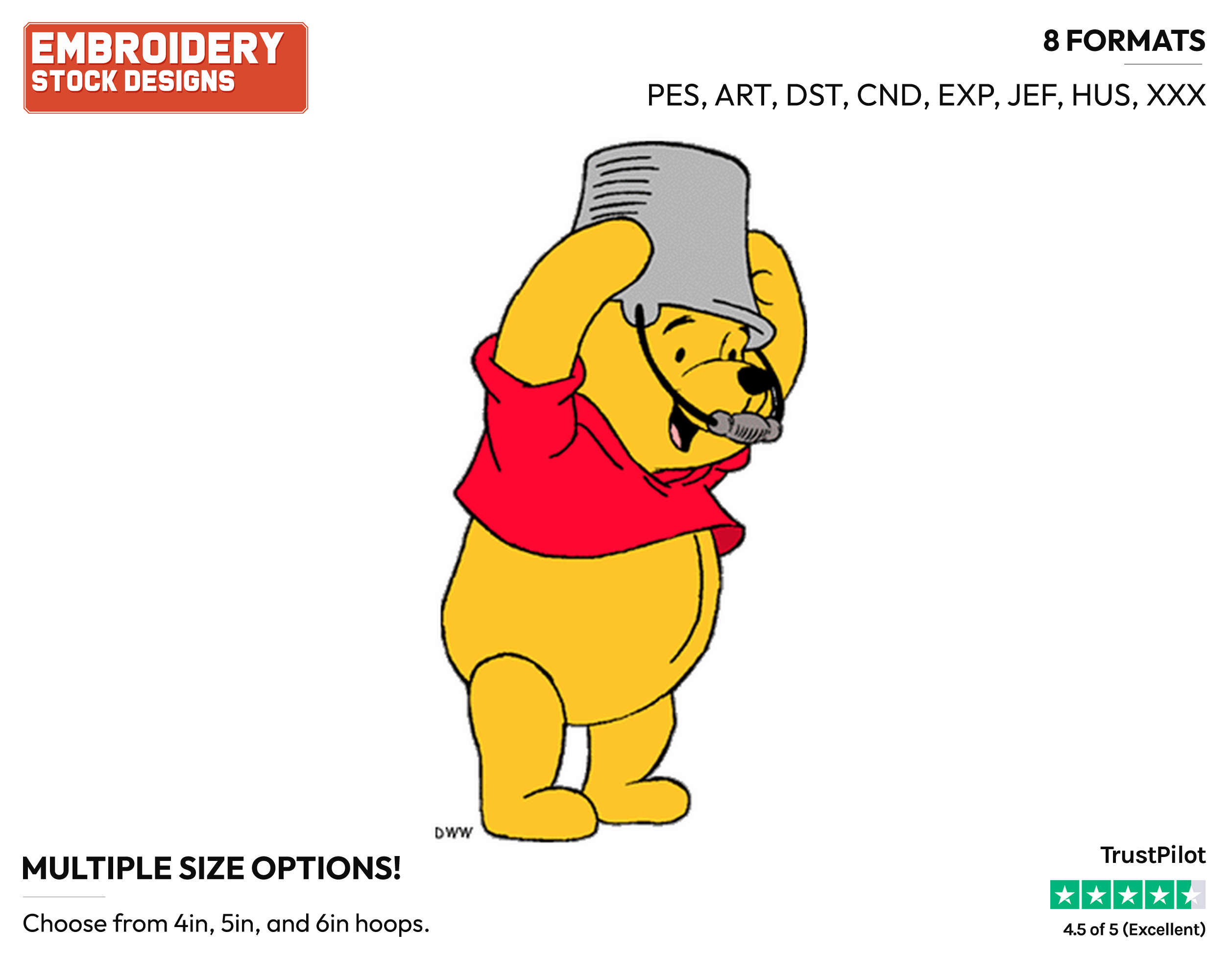 Winnie With Bucket On Head - Winnie the Pooh - Winnie the Pooh - Disney ...