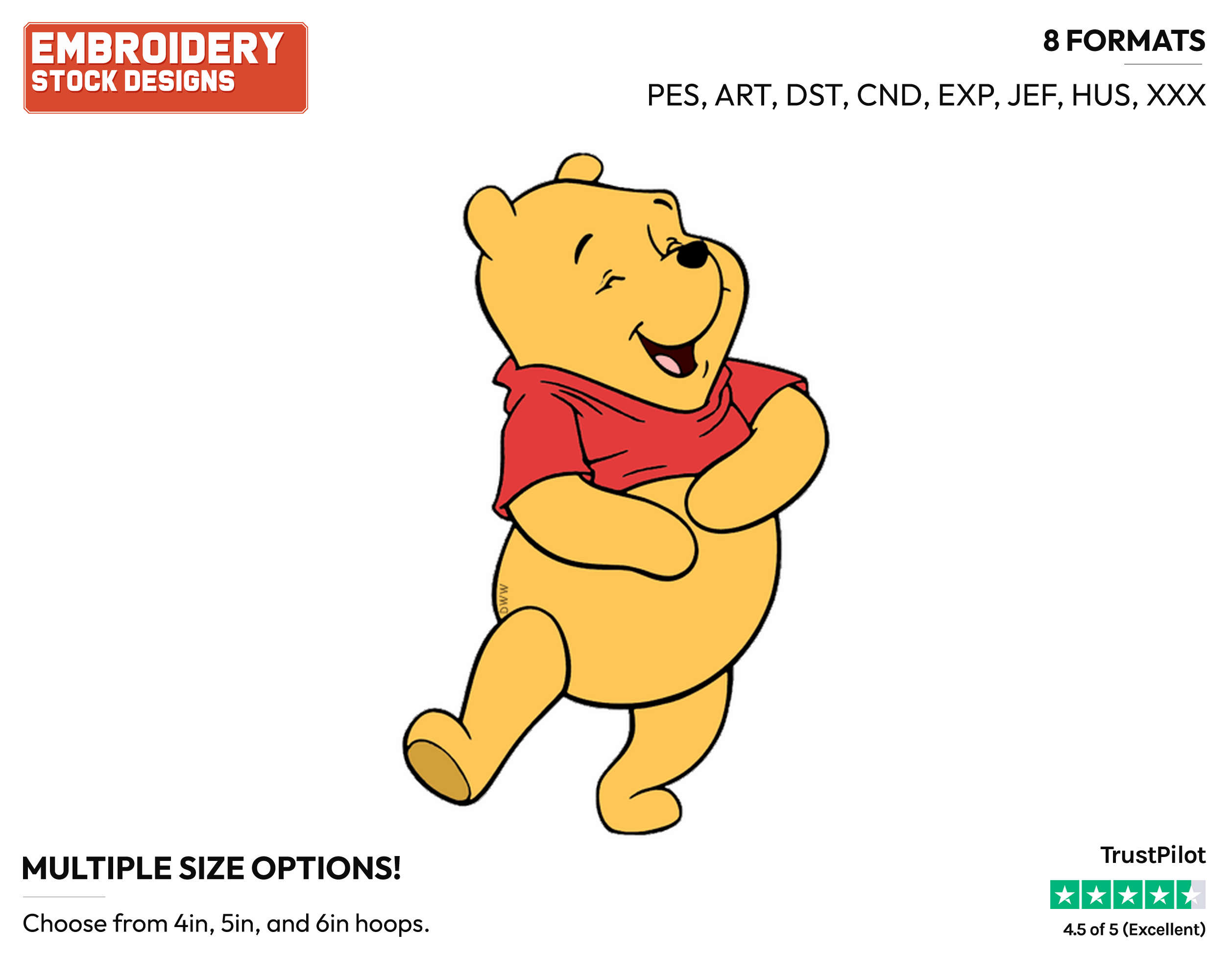 Laughing - Winnie the Pooh - Winnie the Pooh - Disney Embroidery Design ...
