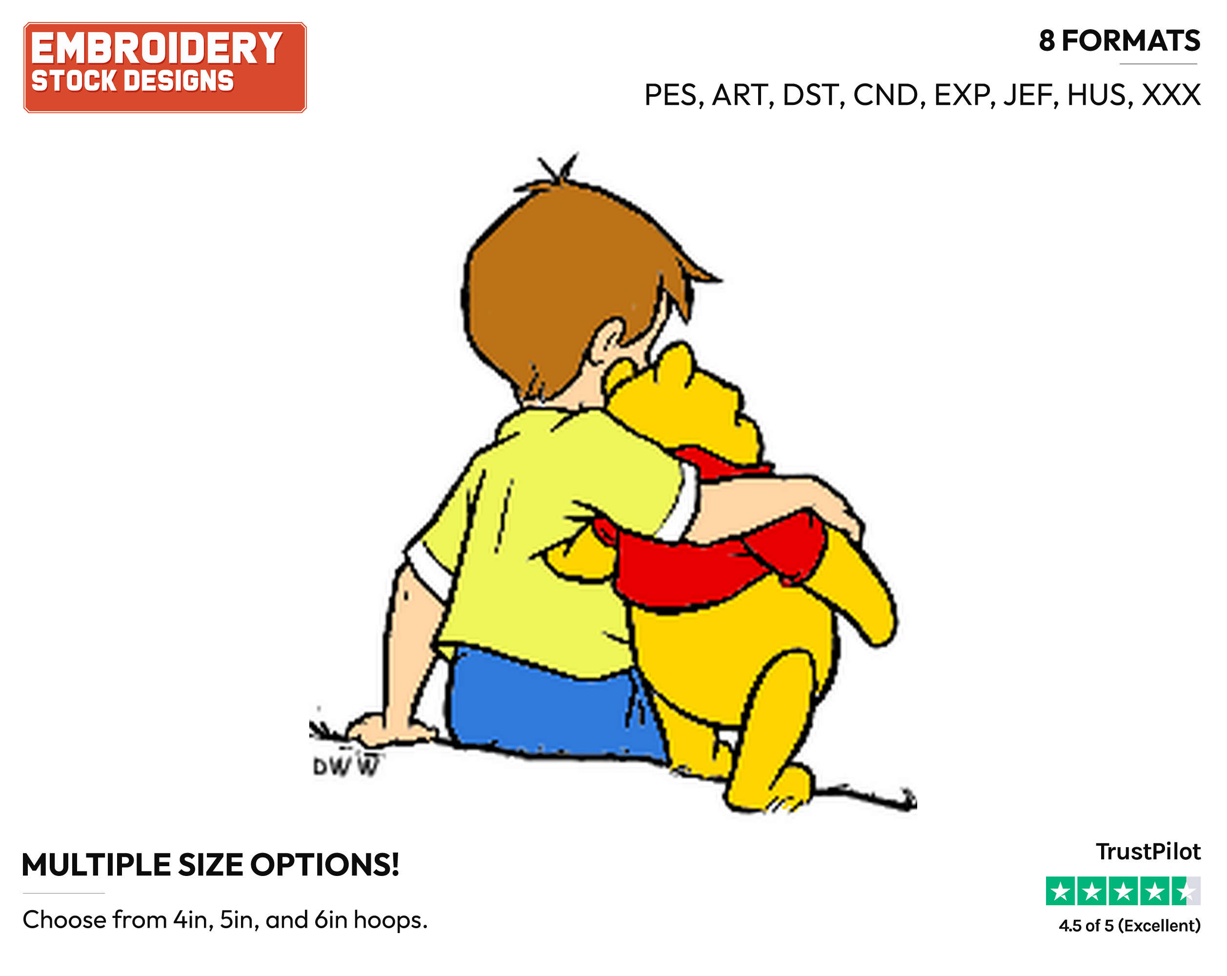 Pooh, Christopher Robin Hugging - Christopher Robin and Friends ...