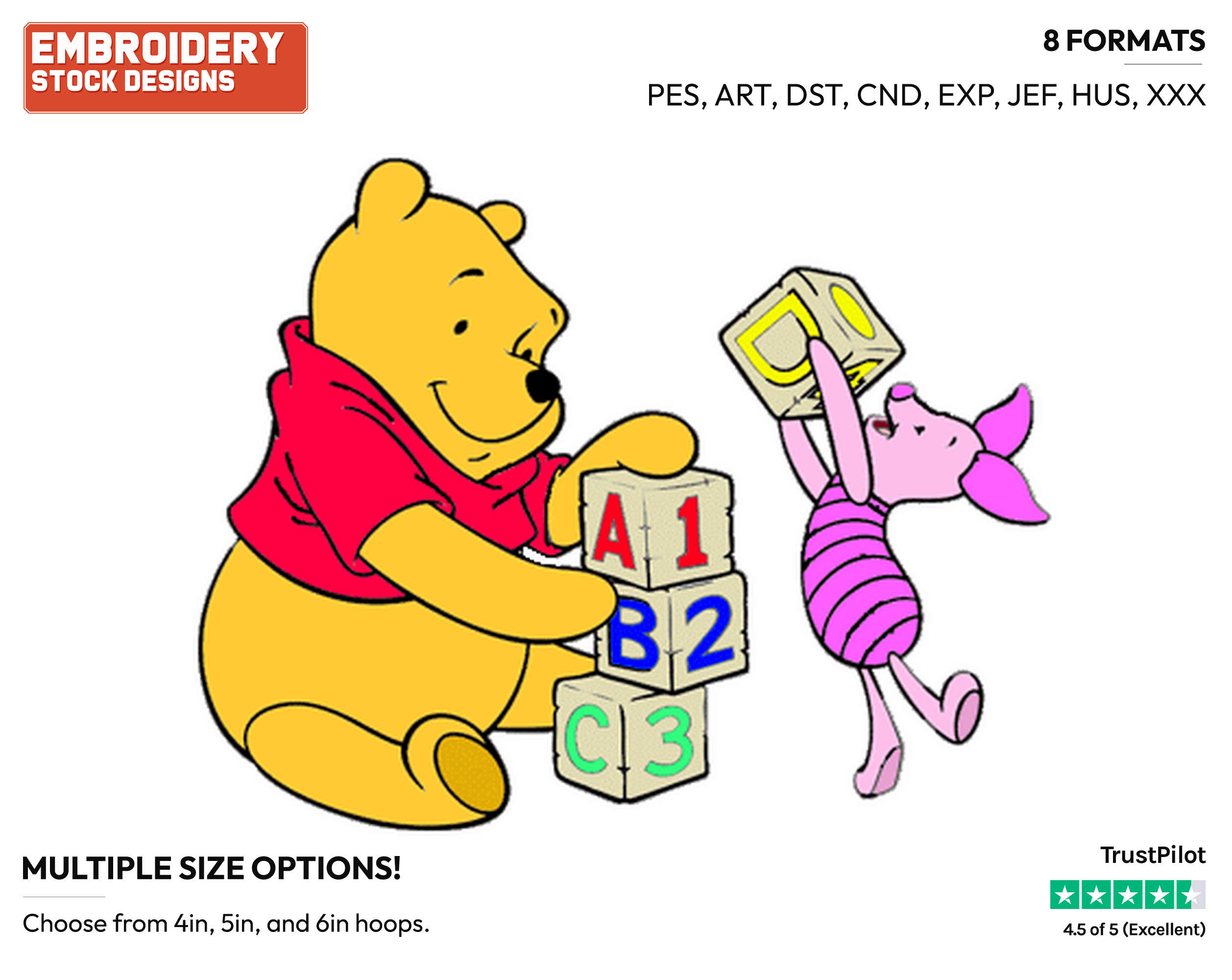 Pooh, Piglet, Alphabet Blocks - Winnie the Pooh and Piglet - Winnie the ...