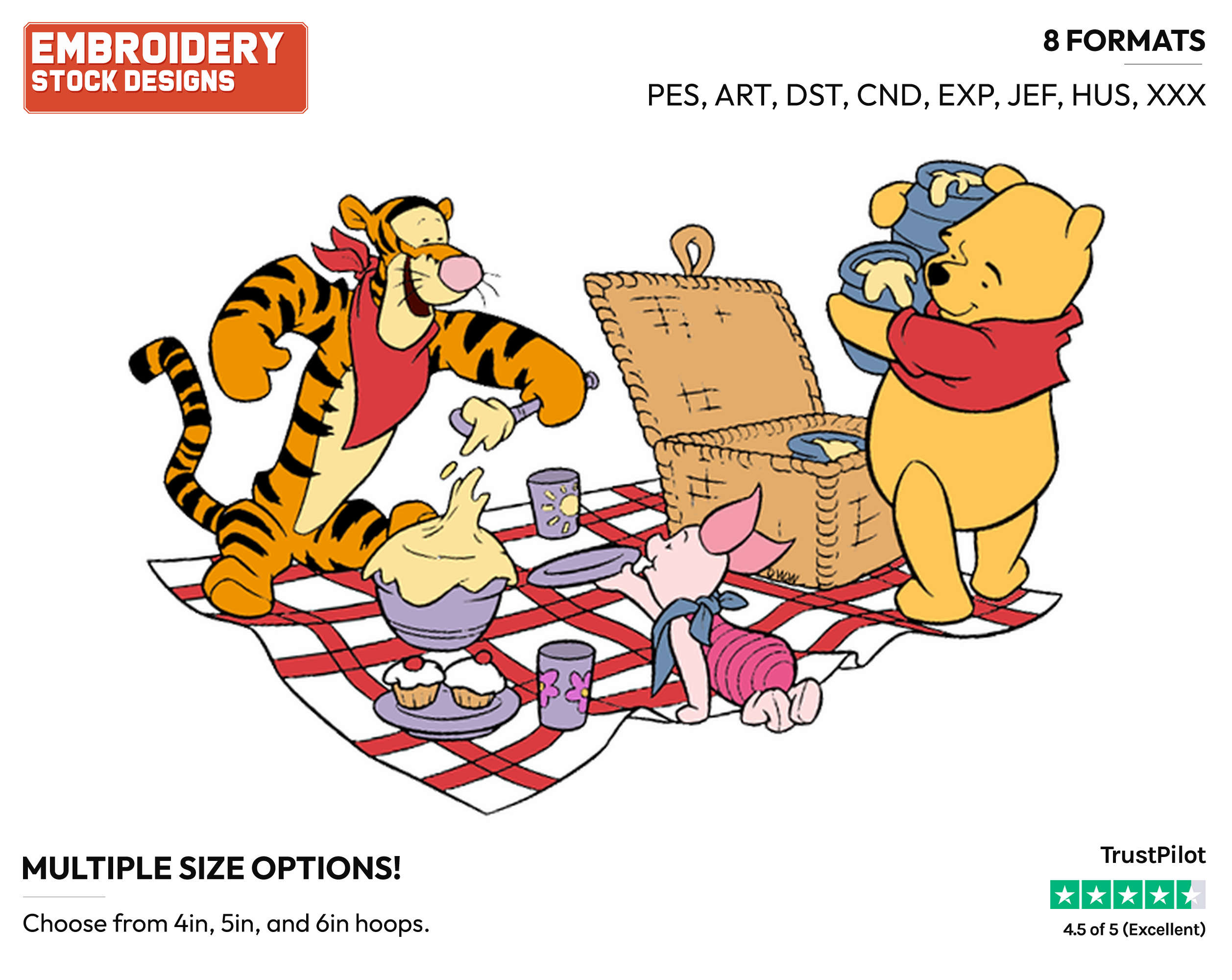 Pooh, Piglet, Tigger Picnic - Winnie the Pooh Piglet and Tigger ...