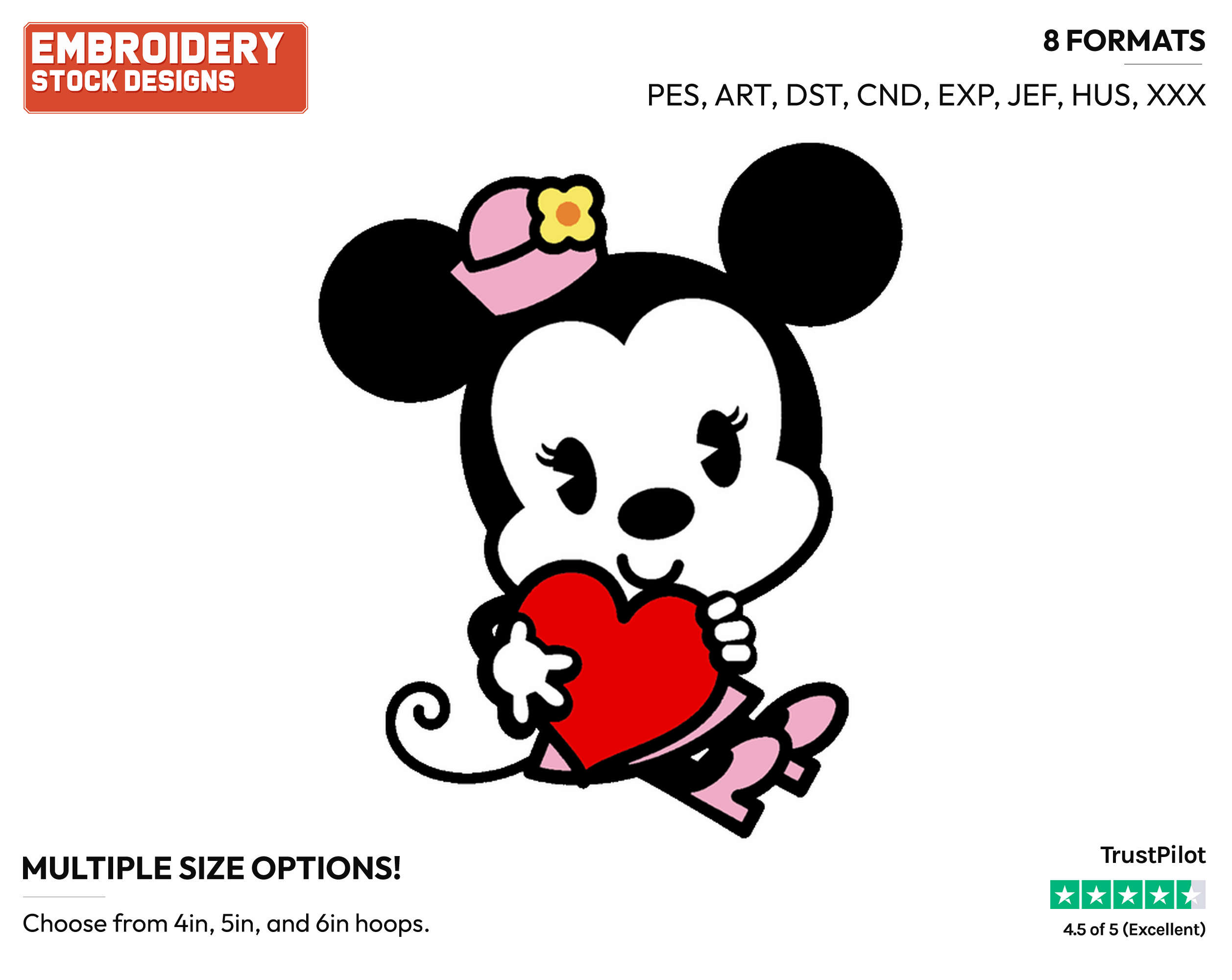 Minnie Mouse Heart - Disney Chibi Cuties - Miscellaneous Designs ...