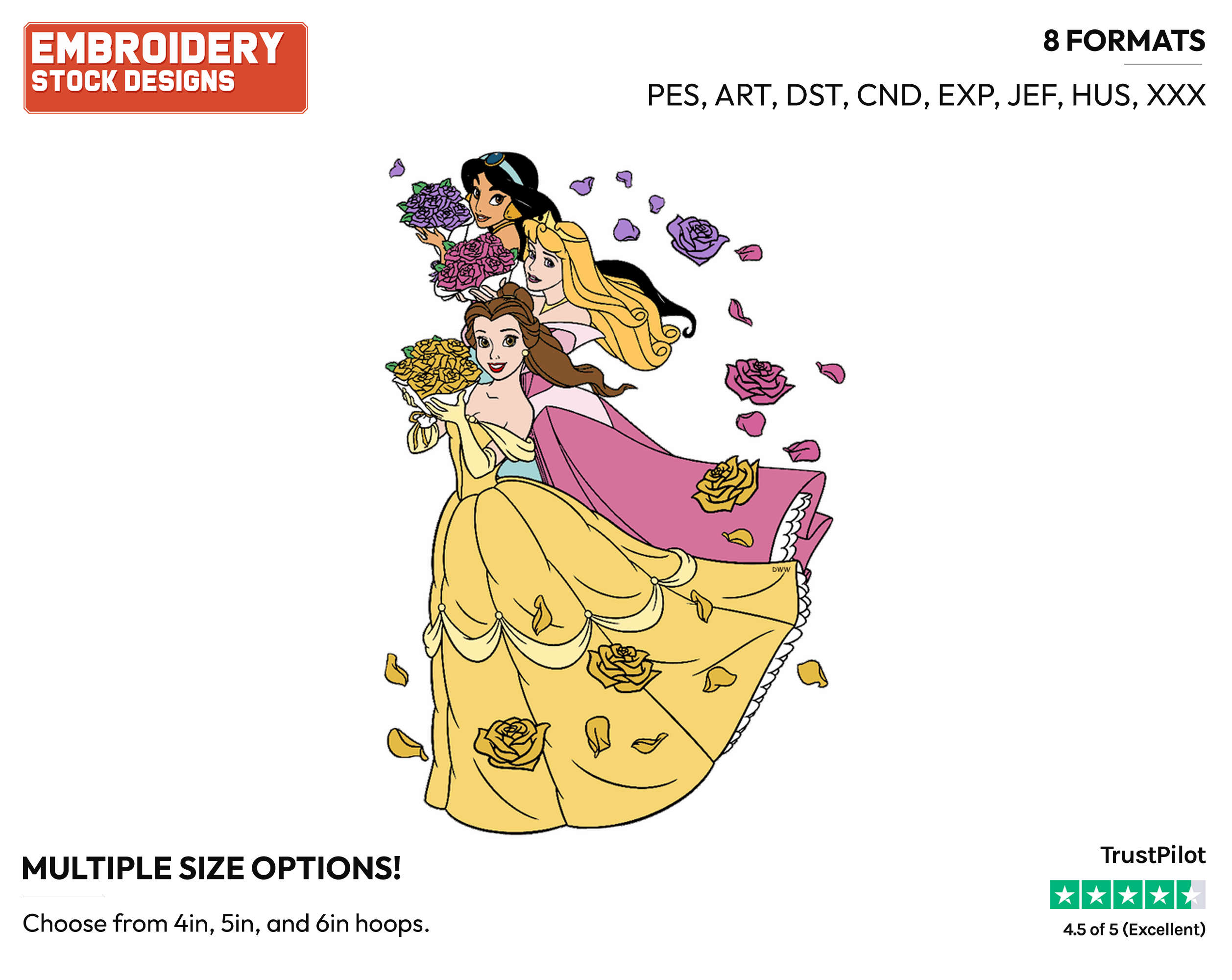 Belle, Aurora, Jasmine - Disney Princesses - Group - Miscellaneous ...